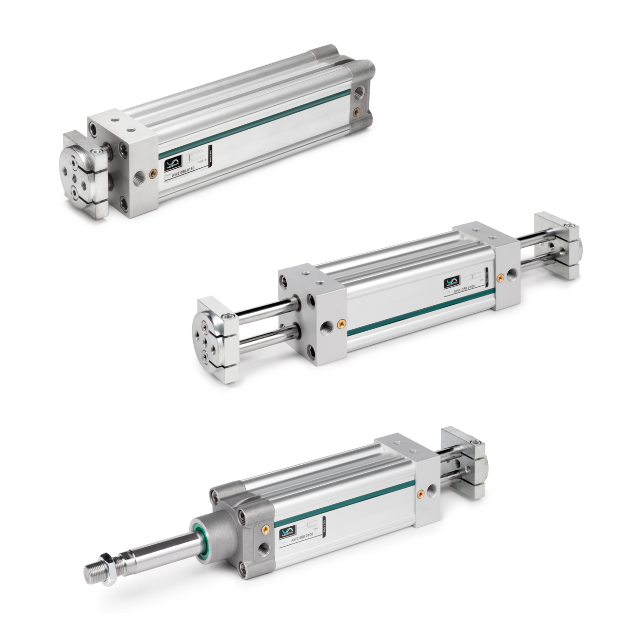 Twin piston rods cylinders AW 2/3/4 series